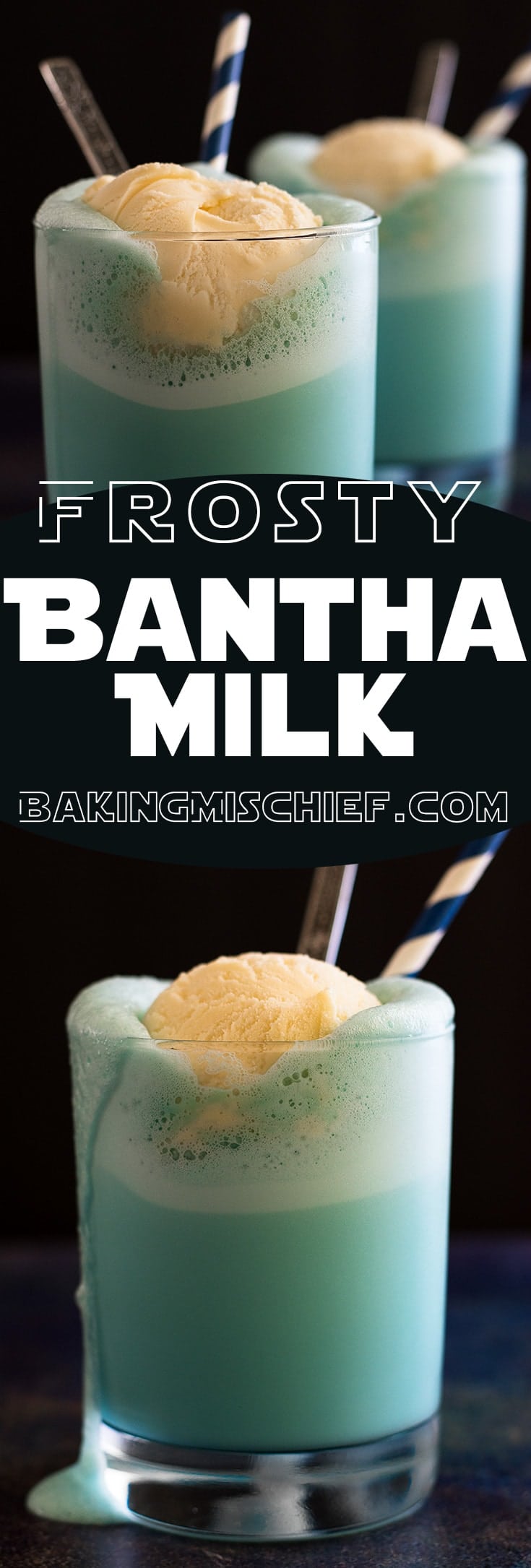 Frosty Bantha Milk (Star Wars Blue Milk) - Baking Mischief