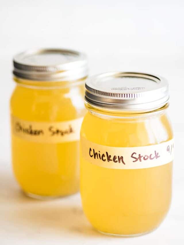 Homemade Chicken Stock - Baking Mischief