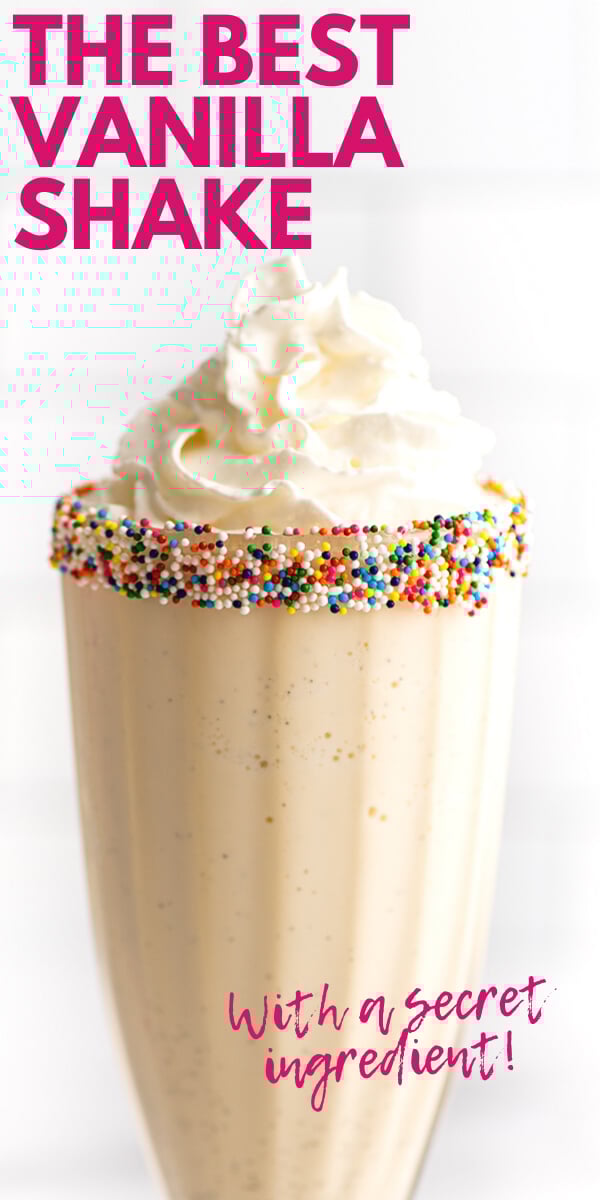 The Best Vanilla Milkshake - Baking Mischief