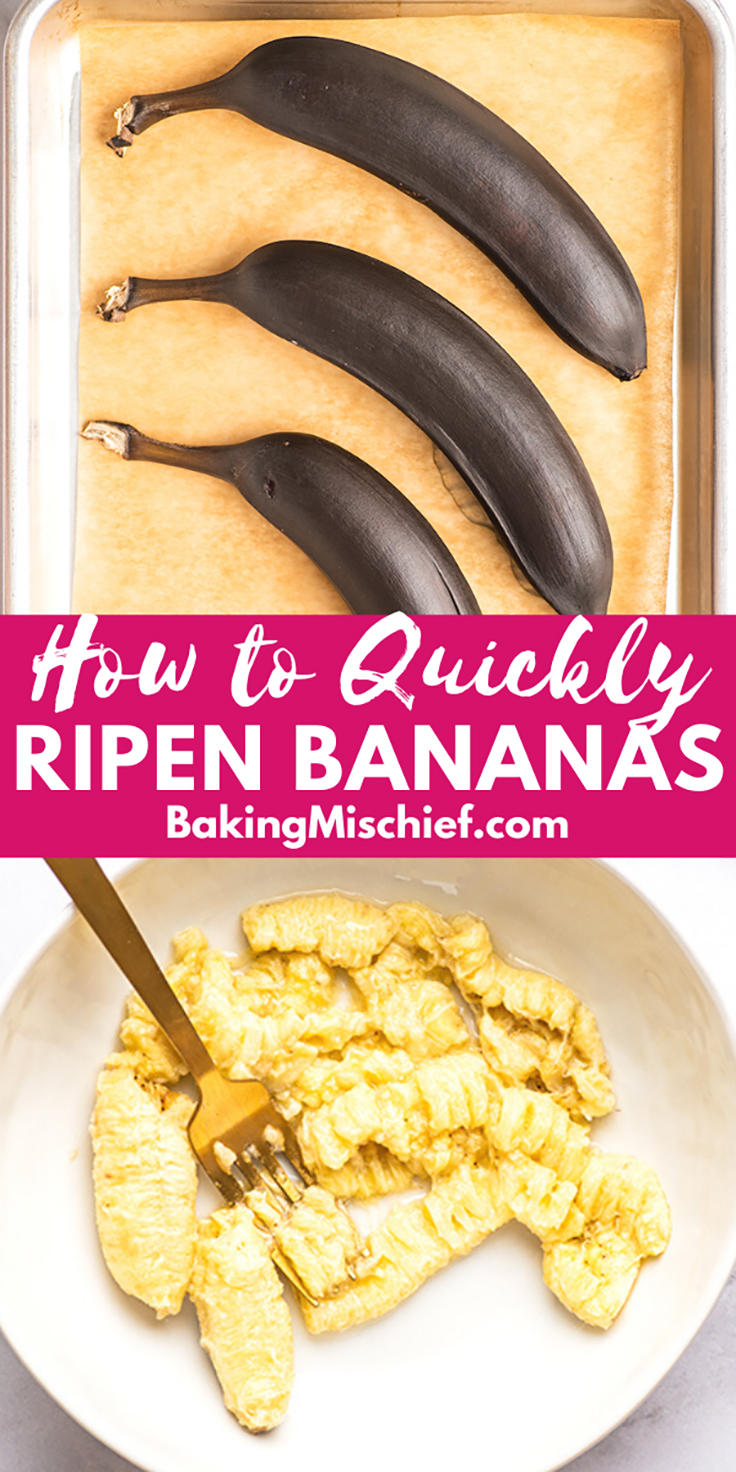 How to Quickly Ripen Bananas - Baking Mischief