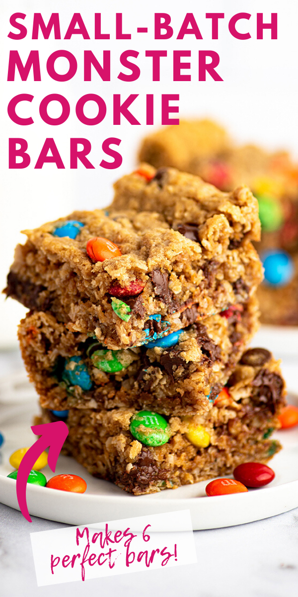 Small-batch Monster Cookie Bars - Baking Mischief