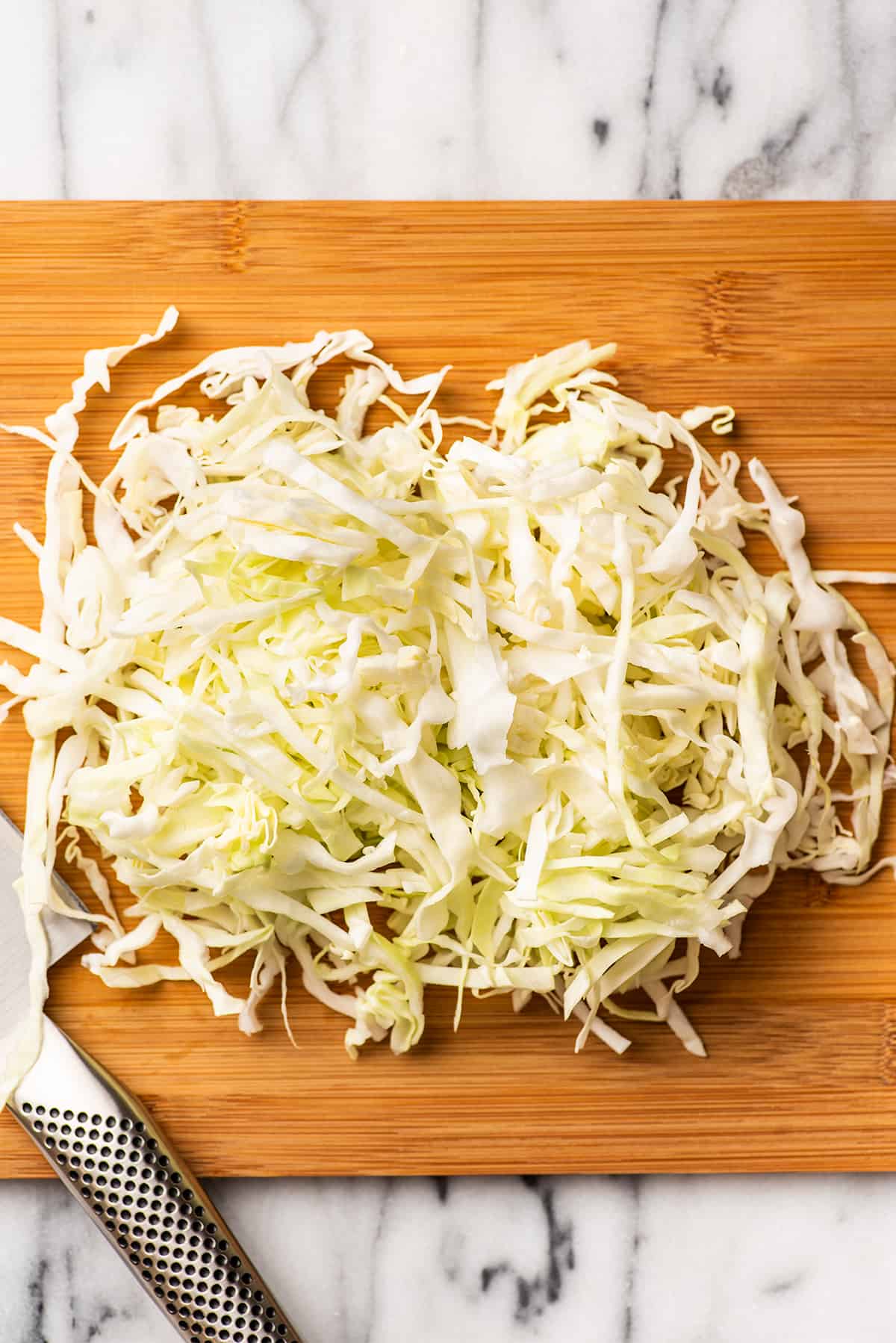 How to Shred Cabbage - Baking Mischief